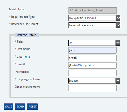 How do I create a non-discipline specific reference request in CaRMS ...